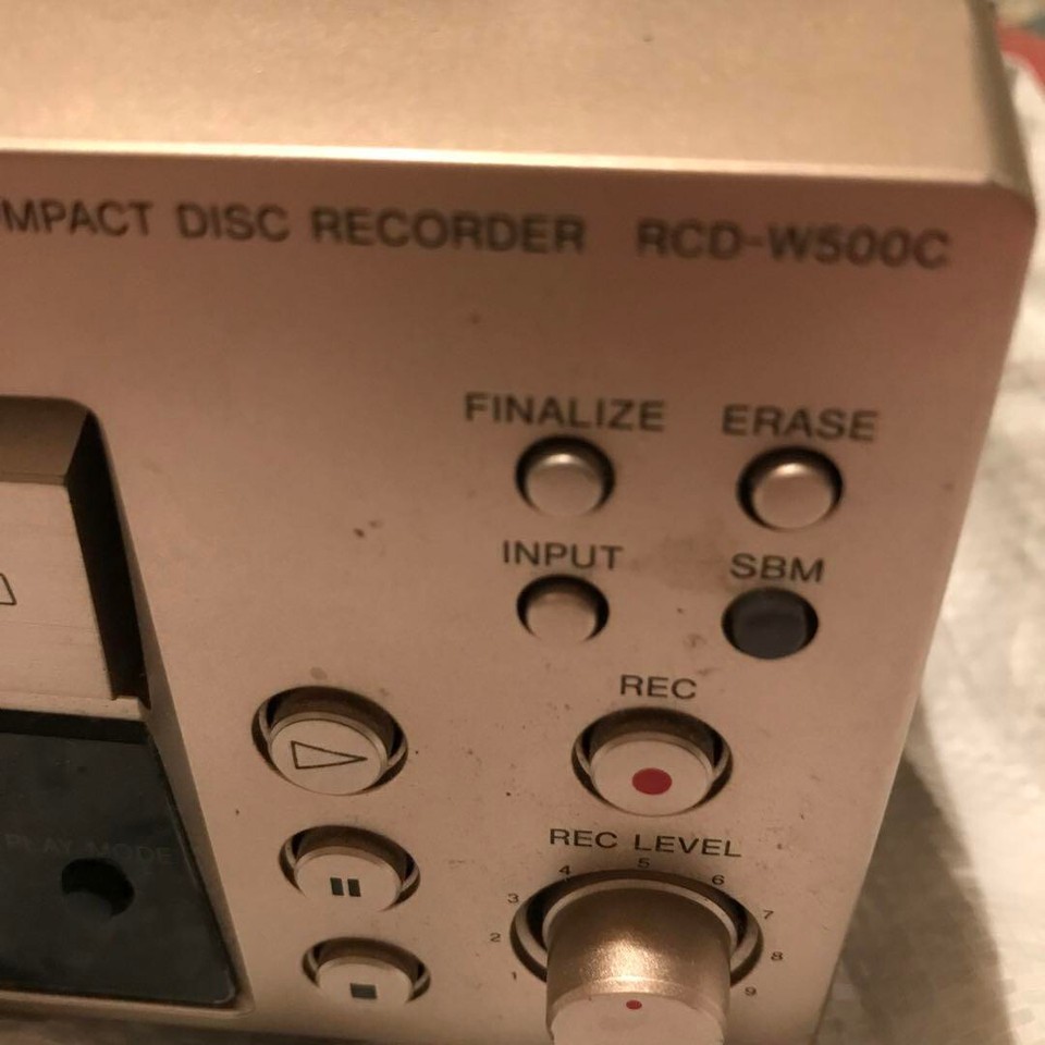 Sony RCD-W500C 5 Disc Changer CD Recorder Dual Deck Player Silver Junk ...
