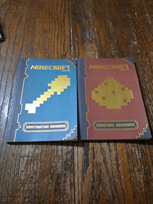 2 Minecraft Books Construction Handbook Redstone Handbook Video Game ...