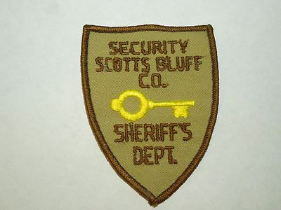 Vintage Security Scotts Bluff Co. NE Sheriff's Department Sew On Patch ...