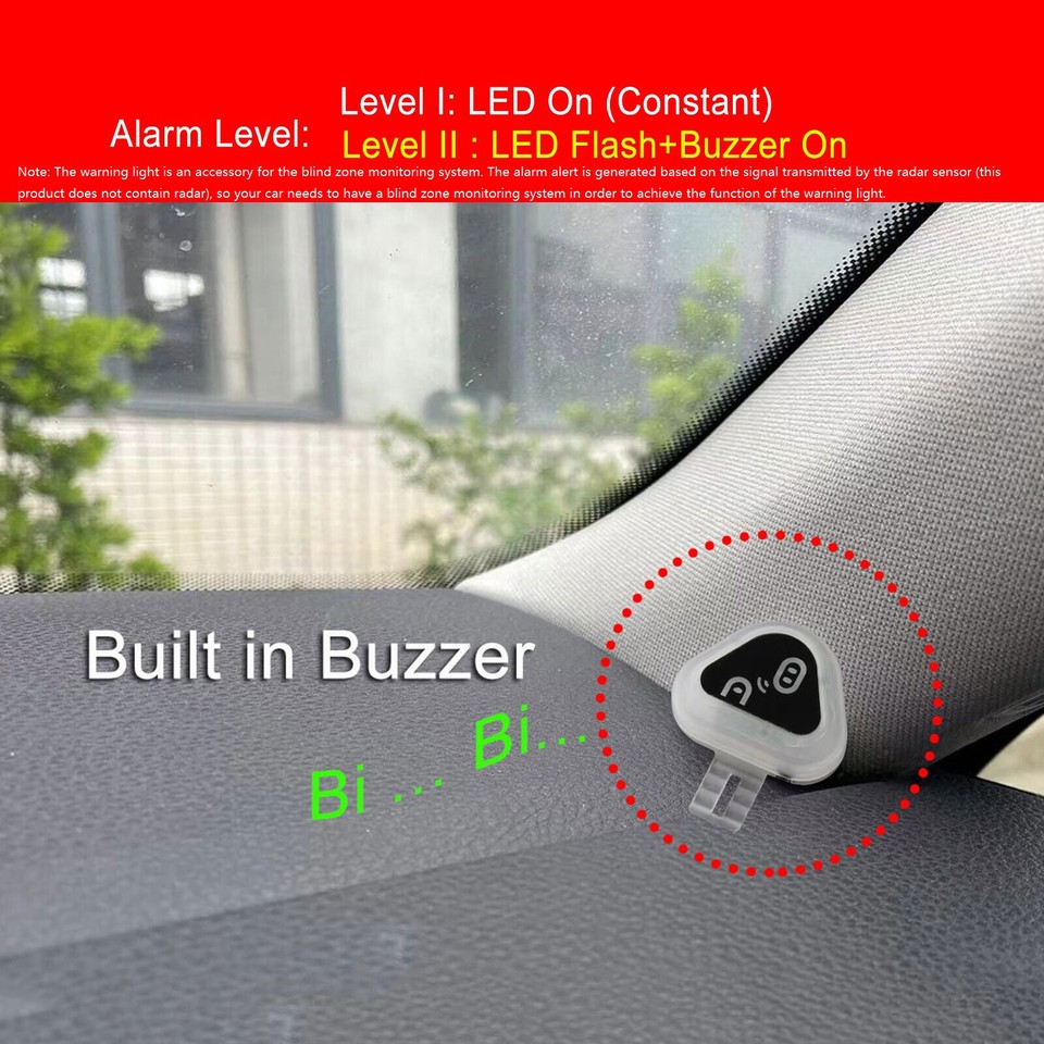 2PCS Car Blind Spot Monitoring Detection Car Side Mirrors Blind Spot ...