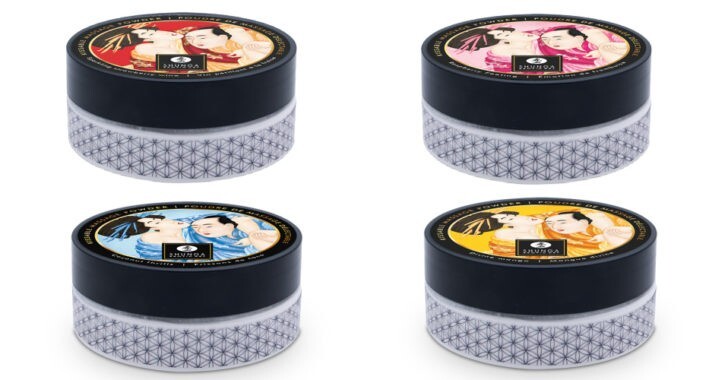 Shunga Kissable Massage Powder/Body Dust-Sparkling Strawberry Wine in a ...