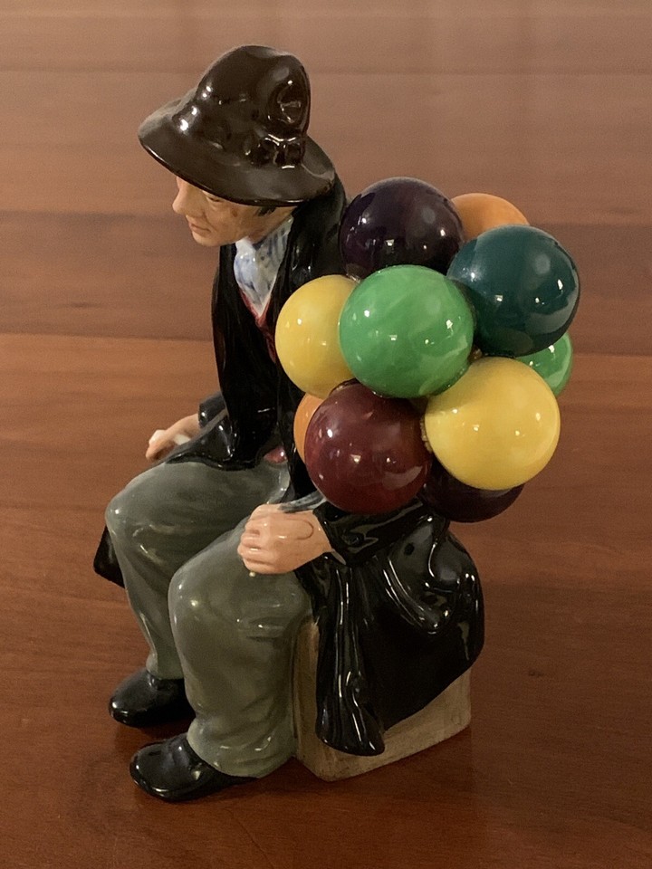 PRICE CUT! ROYAL DOULTON BALLOON MAN FIGURINE Vintage 1954 HN Bone ...