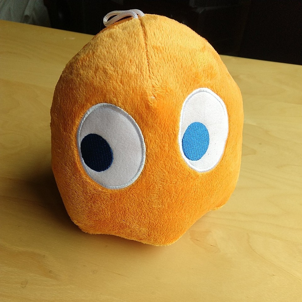 MS. PAC MAN ORANGE GHOST Clyde Pacman Stuffed Bandai Namco Plush Toy 5 ...