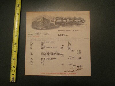 Williams Hardware co Automobile Accessories Minnesota MN 1922 ...