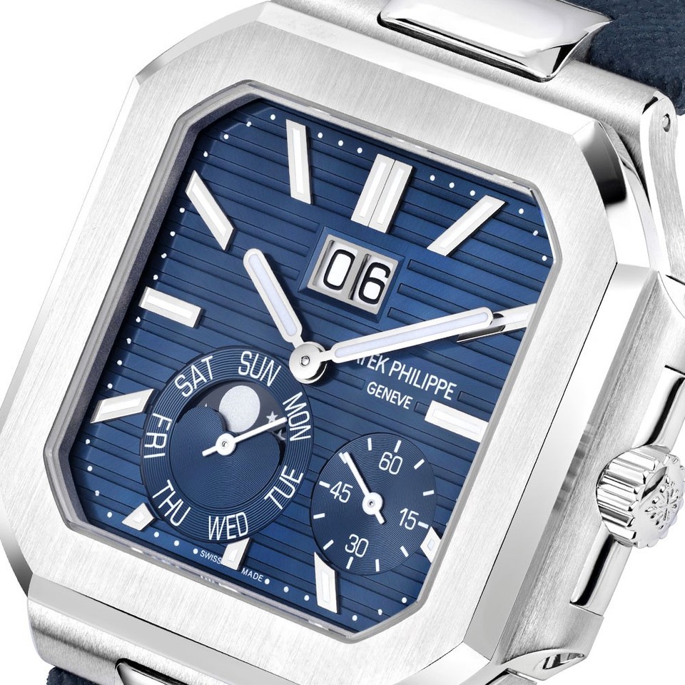 Patek Philippe Cubitus Watch 45MM Blue Index Hour Markers Dial Platinum ...