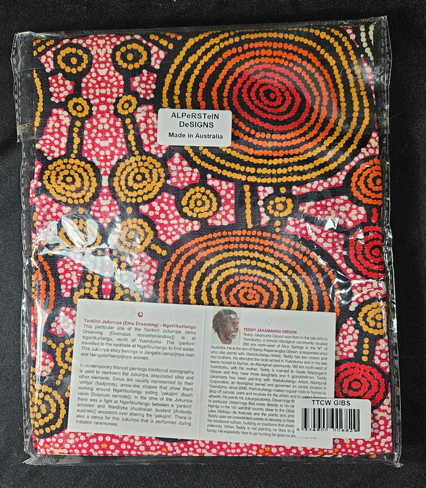 Australian Aboriginal Art Tea Towel/ALPeRSTeIN DeSigns/"Emu Dreaming ...