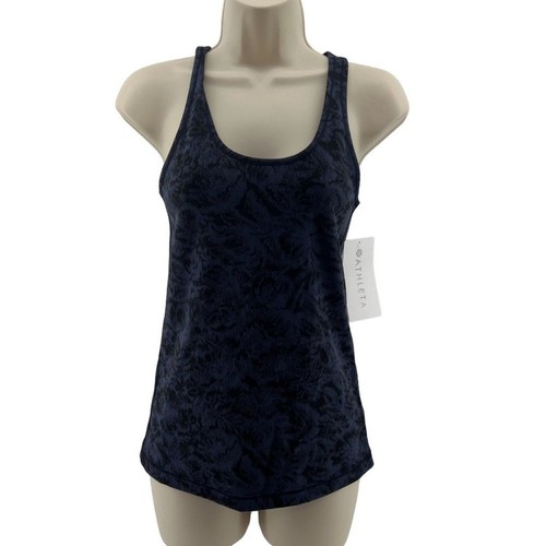 Athleta Scoop Tank Texture Blue Black Womens Xsmall Workout | eBay