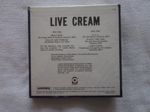CREAM "LIVE CREAM" Reel to Reel Tape 3 3/4 IPS Atco X 328 SEALED | eBay