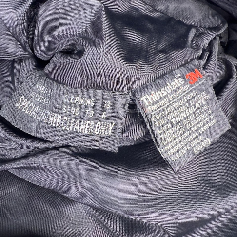Vtg ‘90s Perfecto Black Leather Jacket Men’s L Biker Weathered Chewed ...