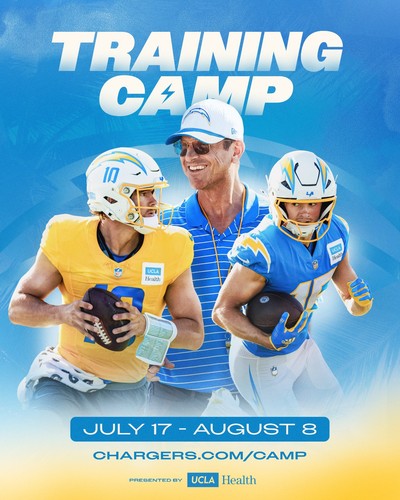 2025 Los Angeles Chargers Training Camp Practice Ticket 8/2/25 Saturday ...
