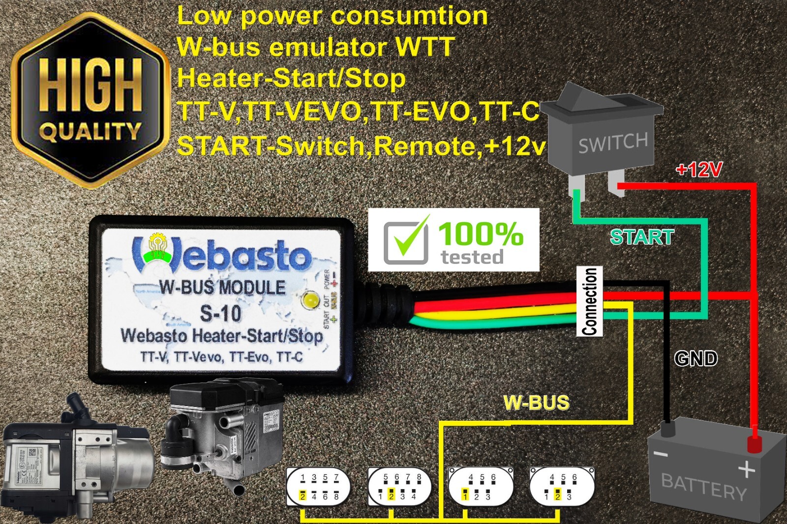 Webasto W-bus module S-10 Аutonomous, TT-V,TT-VEVO,TT-EVO,TT-C | eBay