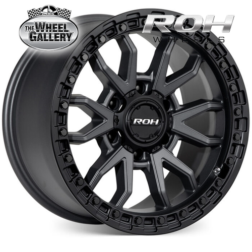 ROH Raid 18x9 6/139.7 Matt Black Graphite Set of Alloy Wheels | eBay ...