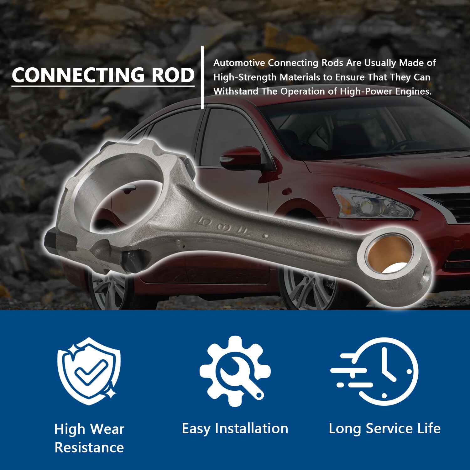 New Connecting Rod Fit for 2.4L KA24DE KA24E Engine Nissan Altima 240SX ...