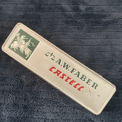 A.W. AW Faber Castell Metal Pencil Tin Nurnberg Germany W/ 5 Markers | eBay