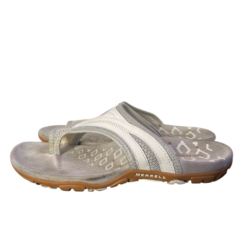 Merrell Womens 6 Sandspur Delta Toe Ring Slip On Sandals Performance ...