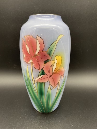 Sigma Taste Setter Large Ceramic Blue Floral Vase Approx 10 inches tall ...