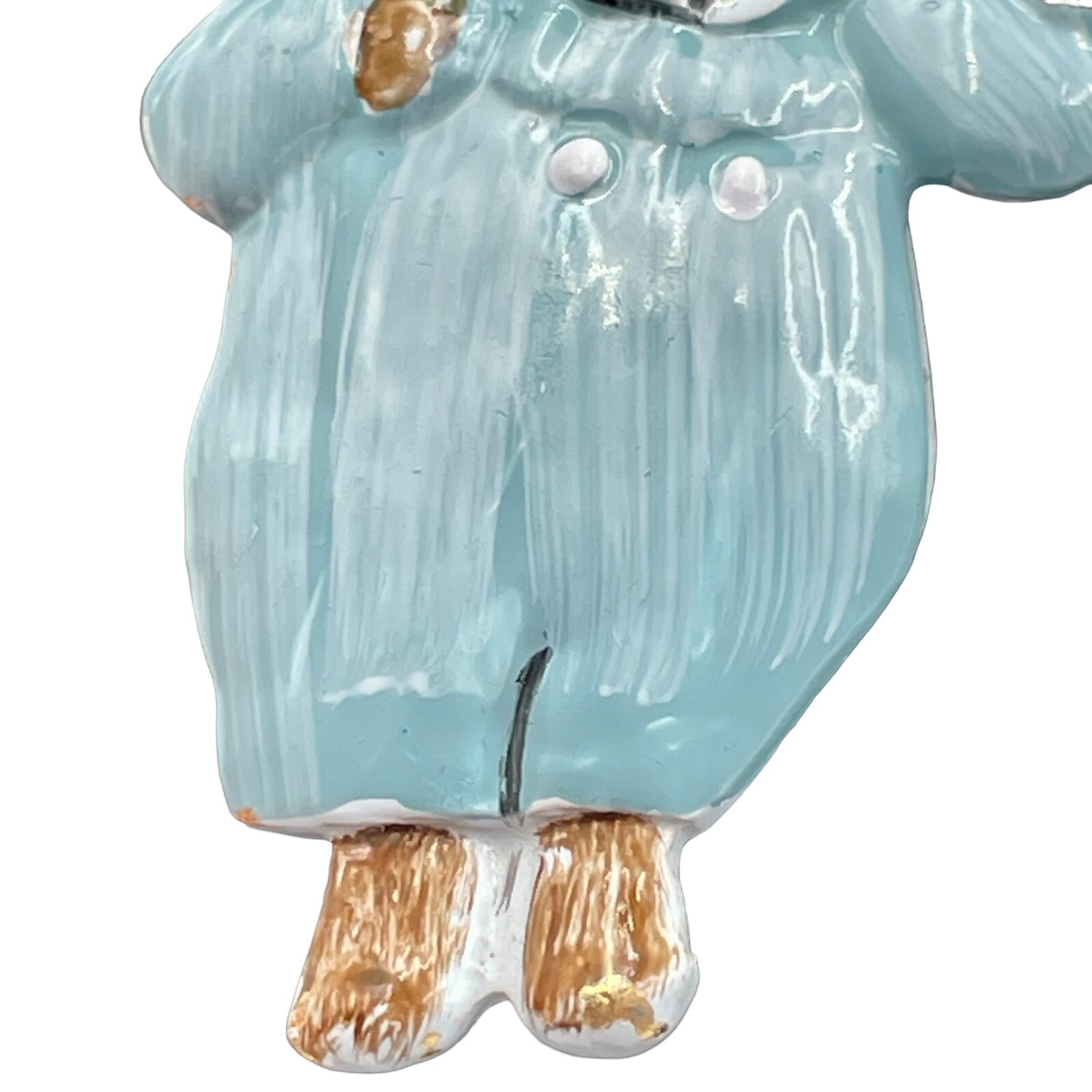 Tom Kitten Brooch Pin Beatrix Potter Peter Rabbit Cat Hand Painted Gold ...