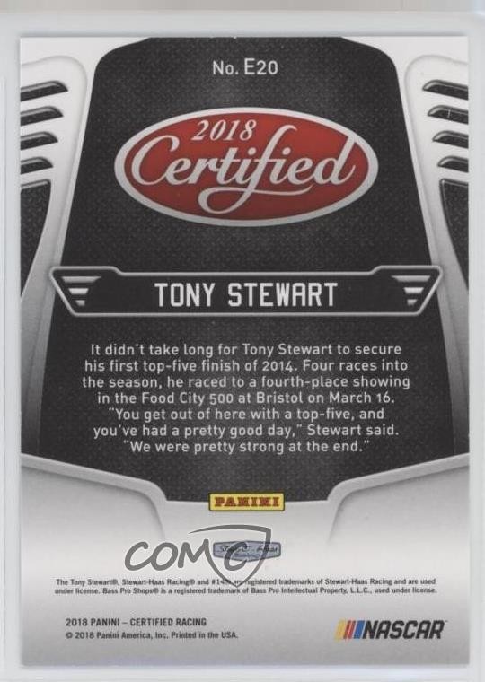 2018 Certified Epix Blue 88/99 Tony Stewart #E20 HOF ms9 | eBay