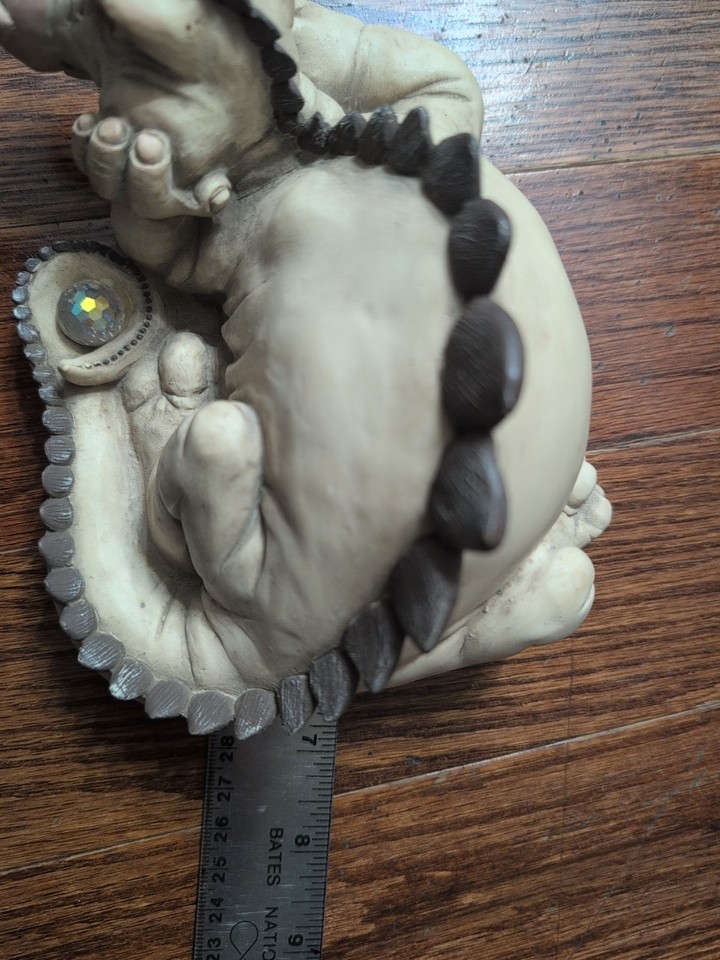 Krystonia Mythical Creature Dragon Figurine Grunch Crystal Signed 1081 ...