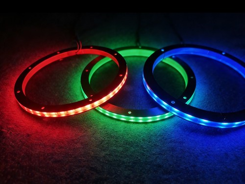 2PCS 6.5in RGB Car Speaker LED Rings Music Sync Light Kit for Truck ...