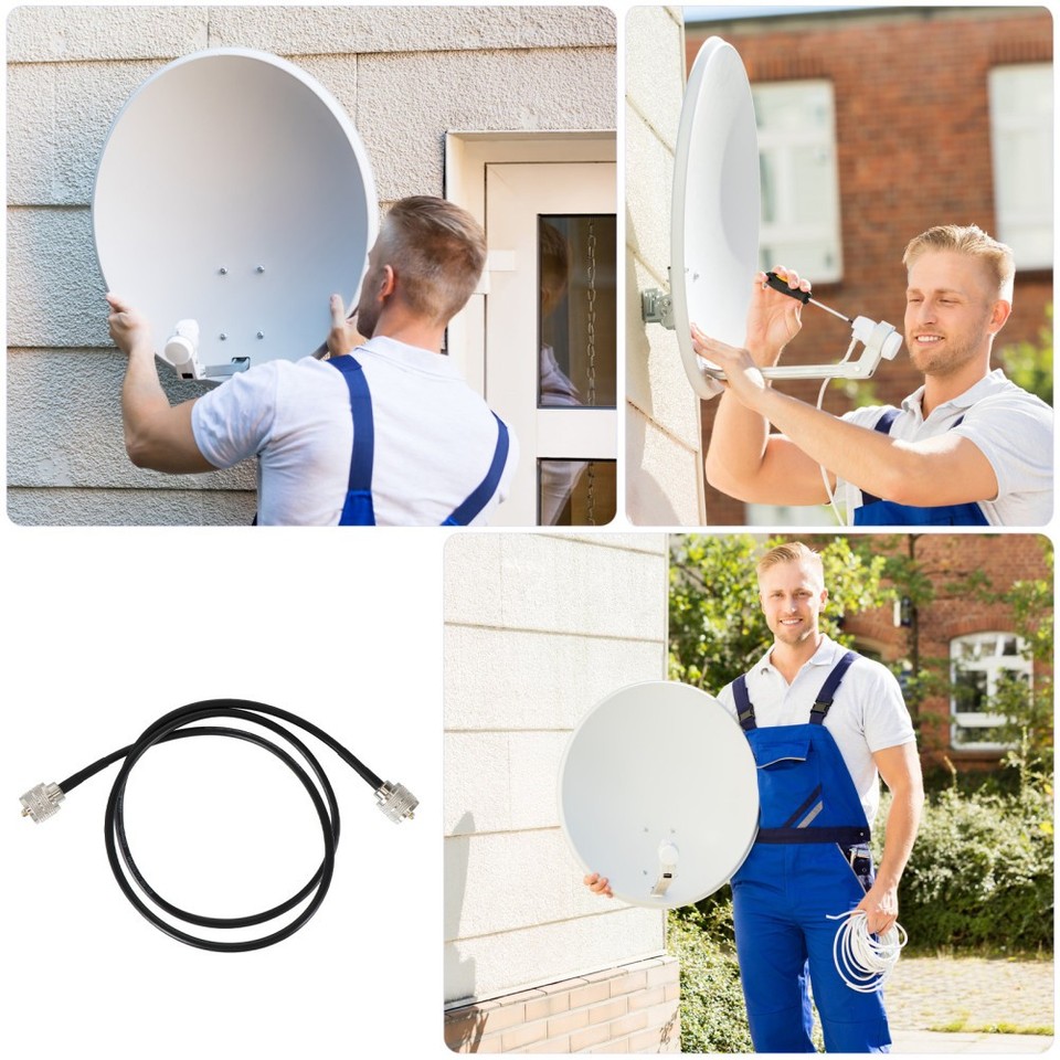 UHF Male to UHF Male RG58 Coax Cable Antenna Radio Cable Adapter Cable ...