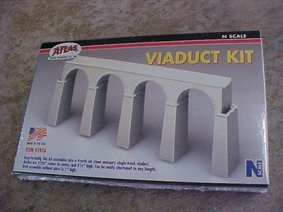 Atlas N Scale ~ New 2025 ~ Viaduct Kit ~ 4 Arch Cut Stone Single Track ...