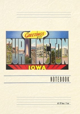 Vintage Lined Notebook Greetings from Burlington by Found Image Press ...