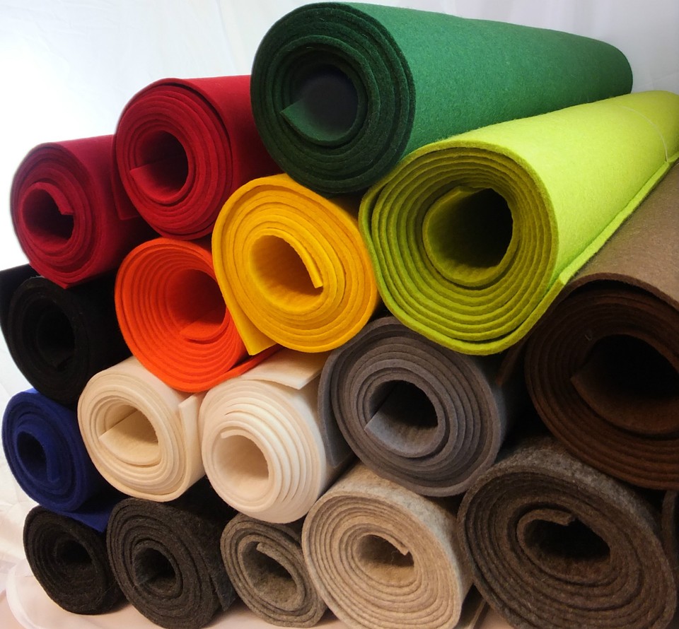 3mm - 4mm thick pressed 100% Wool Felt 60cm wide per 0.5 metre & sheets ...