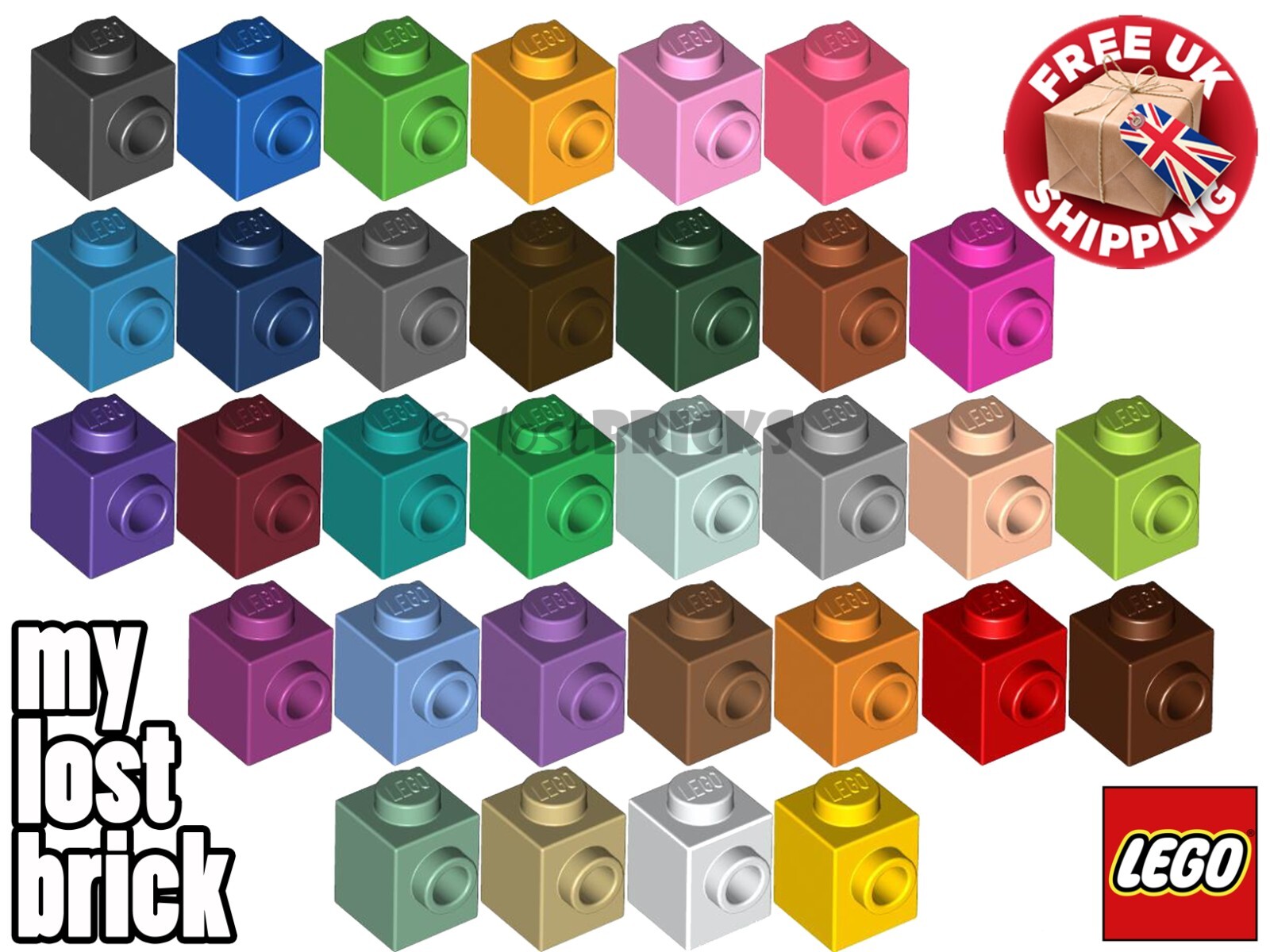 LEGO - Part 87087 - NEW LEGO Bricks 1x1 with 1 Side Stud +NEW +SELECT ...