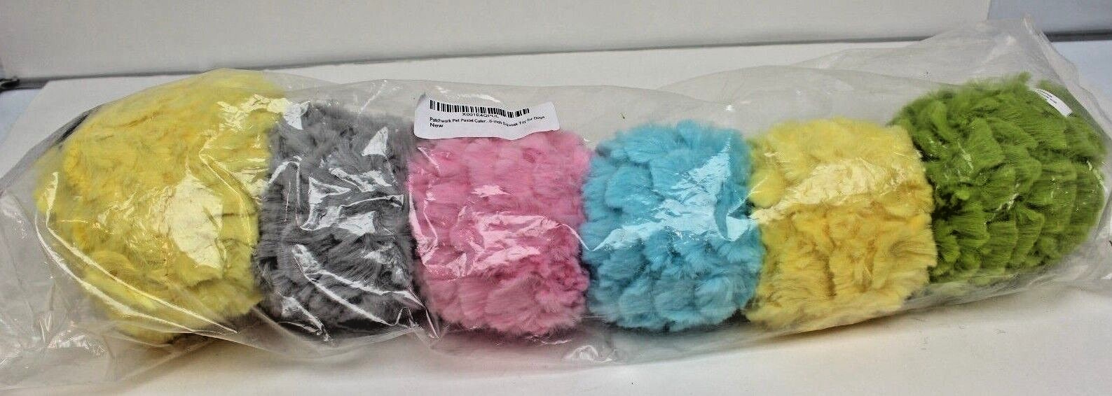 Patchwork Pet Collection 20" Pastel Caterpillar Squeak Toy 4 Dogs ...