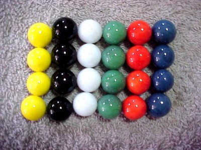 SET OF 30 "MARBLE KING" 9/16" GAME REPLACEMENT MARBLES NM-M $8.99 PPD ...