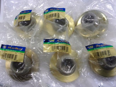 Lot of 6 Ives Solid Brass Door Stops US4 WS407-CCV 746K | eBay