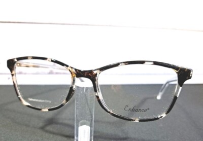 NEW Eyeglass Frame, trendy glasses, clear/black full rim lightweight 53 ...
