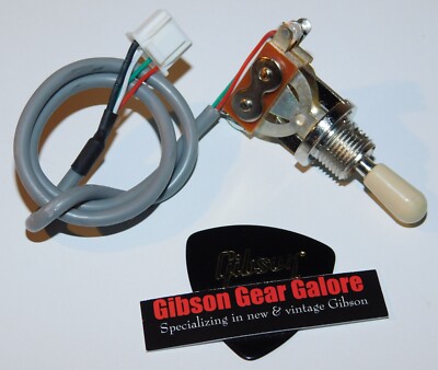 Epiphone Les Paul Switch Nickel Straight Toggle 3 Way Creme Tip Guitar ...