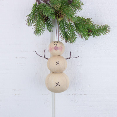 New w/ tags Honey and Me Snowman Ornament-rustic snow man wire arms ...