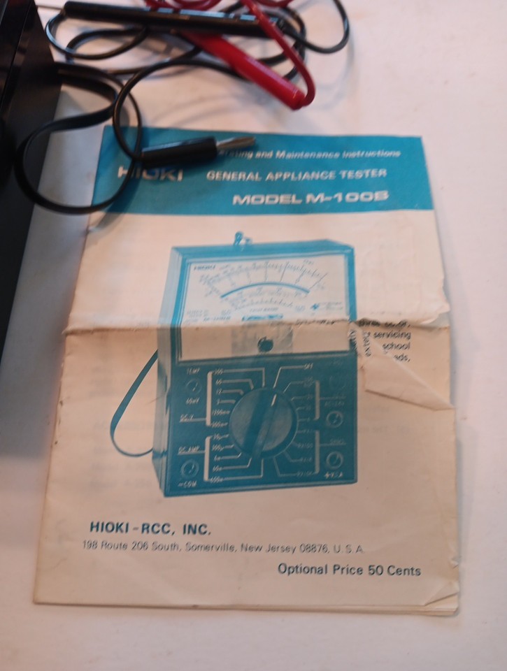 Hioki M100B, Analog Multimeter, Case And Instructions | eBay