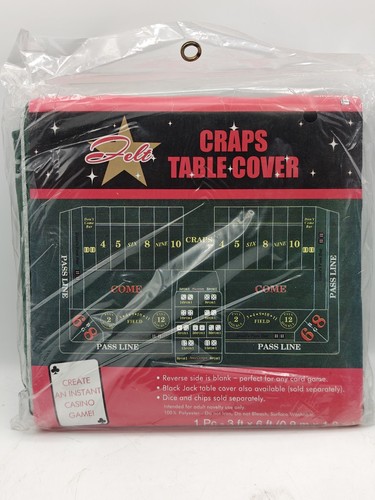 Craps Game Green Felt Table Cover 3 x 6 Ft Casino Party Supplies A6 ...