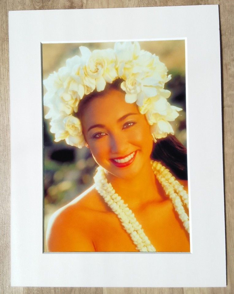 Hawaiian Hula Dancer Portrait Photography. Mounted. Very RARE. Exc Cond ...