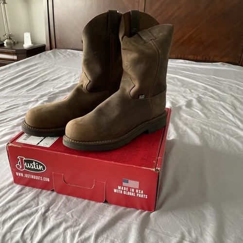 Men's Justin Steel Toe Work Boots For Men Size 13 EE | eBay
