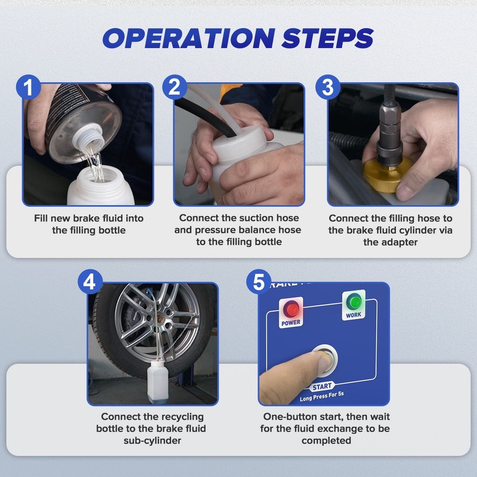 Brake Fluid Bleeder Kit Fluid Extractor Oil Exchange Machine Adjustable ...