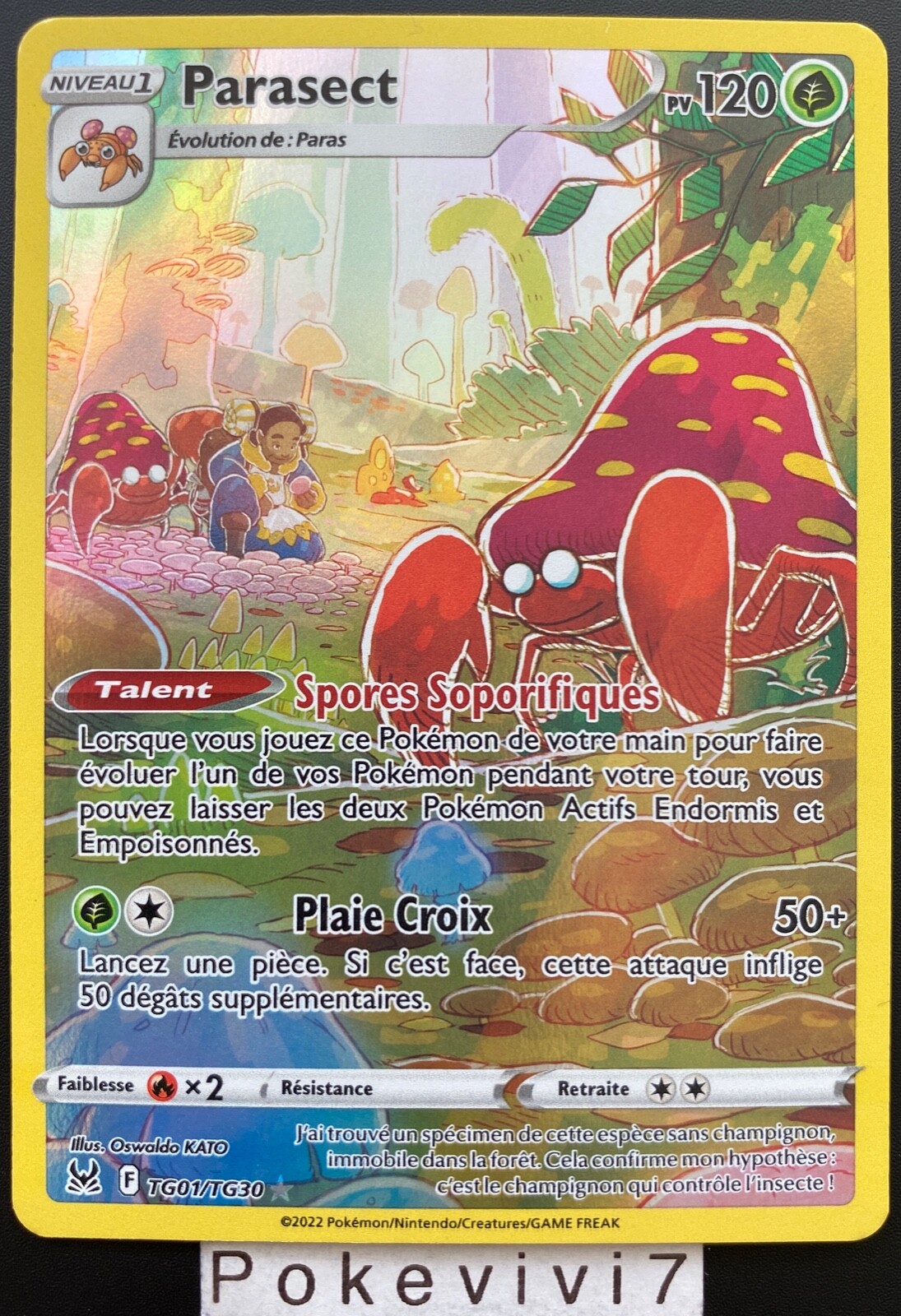 Carte Pokemon PARASECT TG01/TG30 HOLO Epée et Bouclier 11 EB11 FR NEUF ...