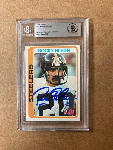Rocky Bleier Signed 1978 Topps Football Card Beckett Authenticated | eBay