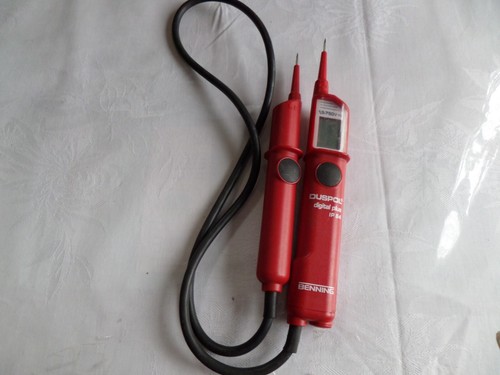 Benning IP 64 "Duspol" Digital Two Pole Voltage Tester, Red/Black ...
