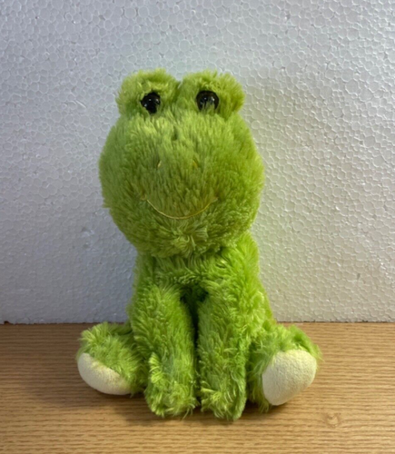 Goffa Green Frog Plush Cute Face Sitting Soft Cuddly Toy 9" Inch ...