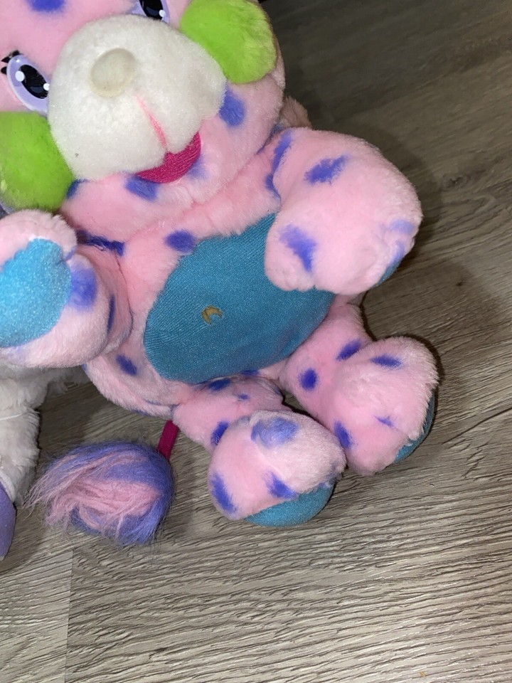 Lot Of 2 Vtg Popples Baby Bibsy Polka Dottie 11" Plush 1986 Stuffed ...