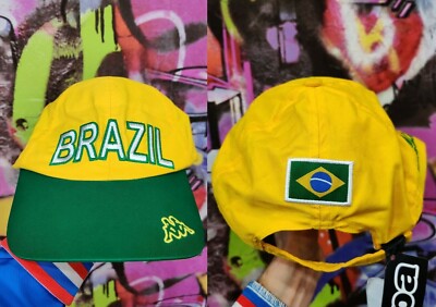Brazil National Football Team Soccer Snapback Cap Hat Vintage Rare Old ...