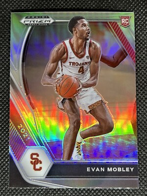 2021 Panini Prizm DP Basketball EVAN MOBLEY RC #2 SILVER PRIZM ROOKIE ...
