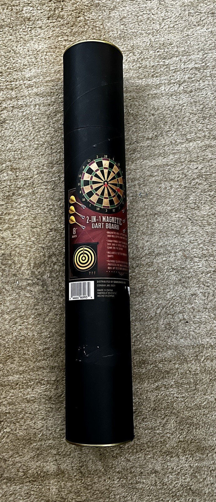 New 2-In-1 Magnetic Roll-Up Dartboard Bulls-Eye Game Samsonico | eBay