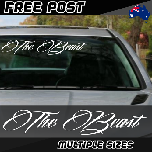 The Beast Sticker Decal Car Window Banner JDM Offroad Ute V8 LS Barra ...