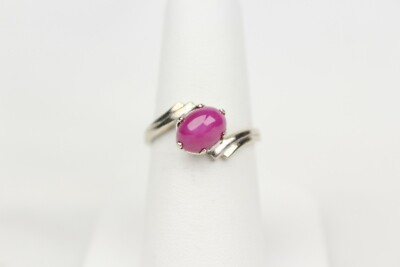 14k White Gold Genuine Star Ruby Ring Sz 6 | eBay